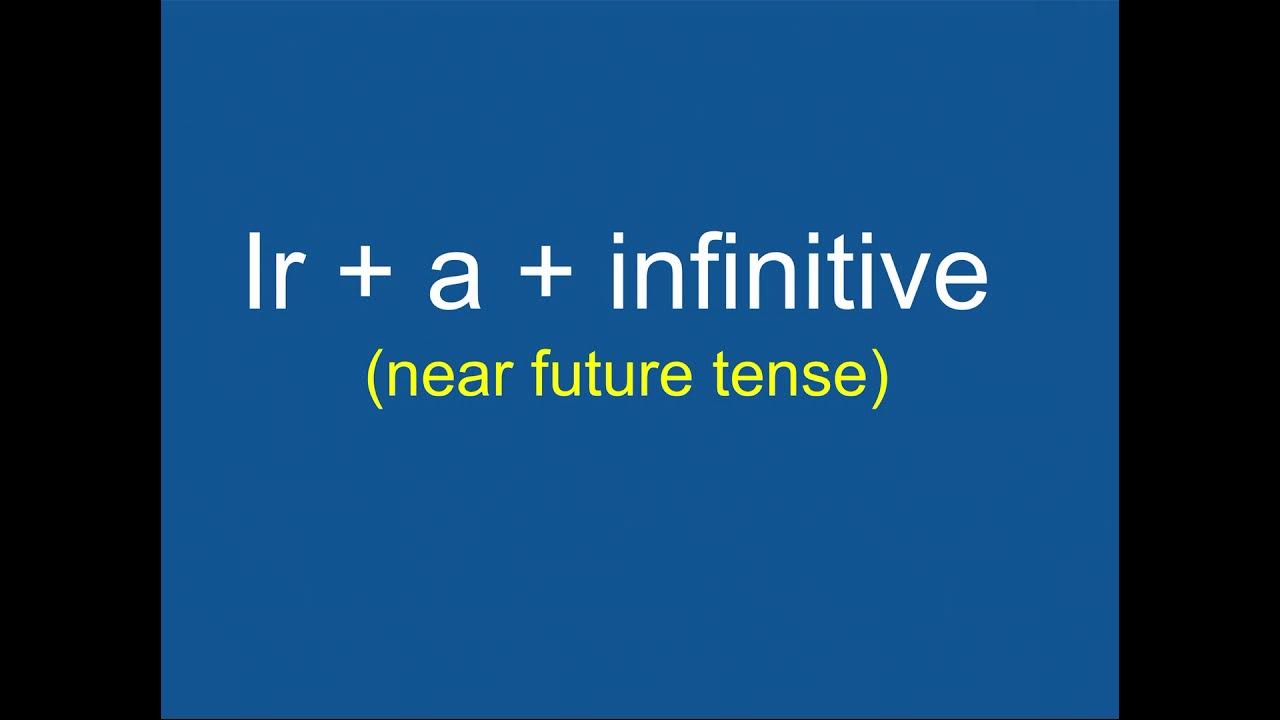 Ir + a + infinitive (Near Future Tense) Spanish - YouTube