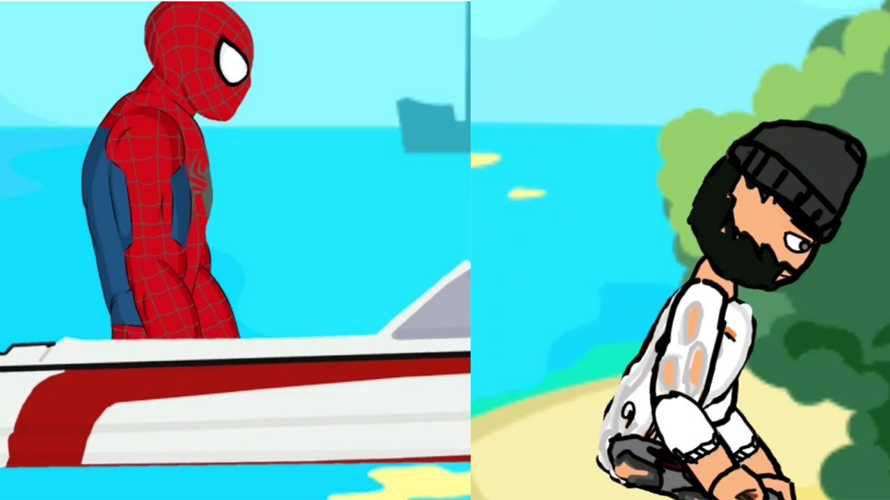 Spider man vs Bum - Kartun Lucu - Funny Cartoon - YouTube