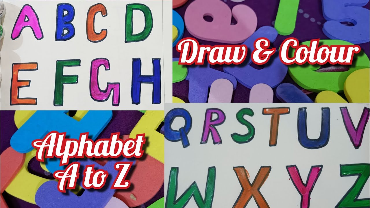 ABC Alphabet Learn Draw And Colour | Fun Learning for Kids & Toddlers ...