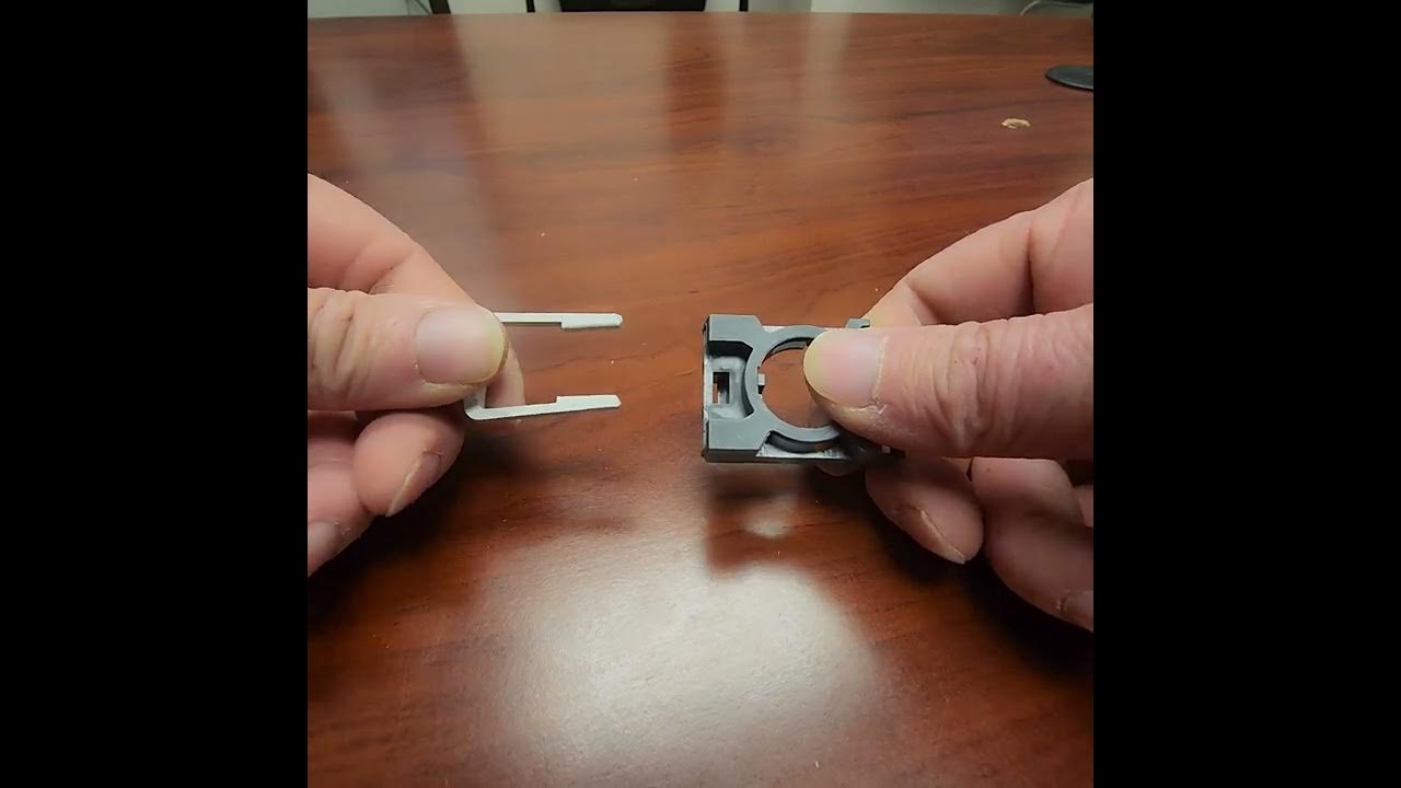 ABB Modular Contact Block Holder (P# MCBH-00) - Retainer clip operation and removal. - YouTube