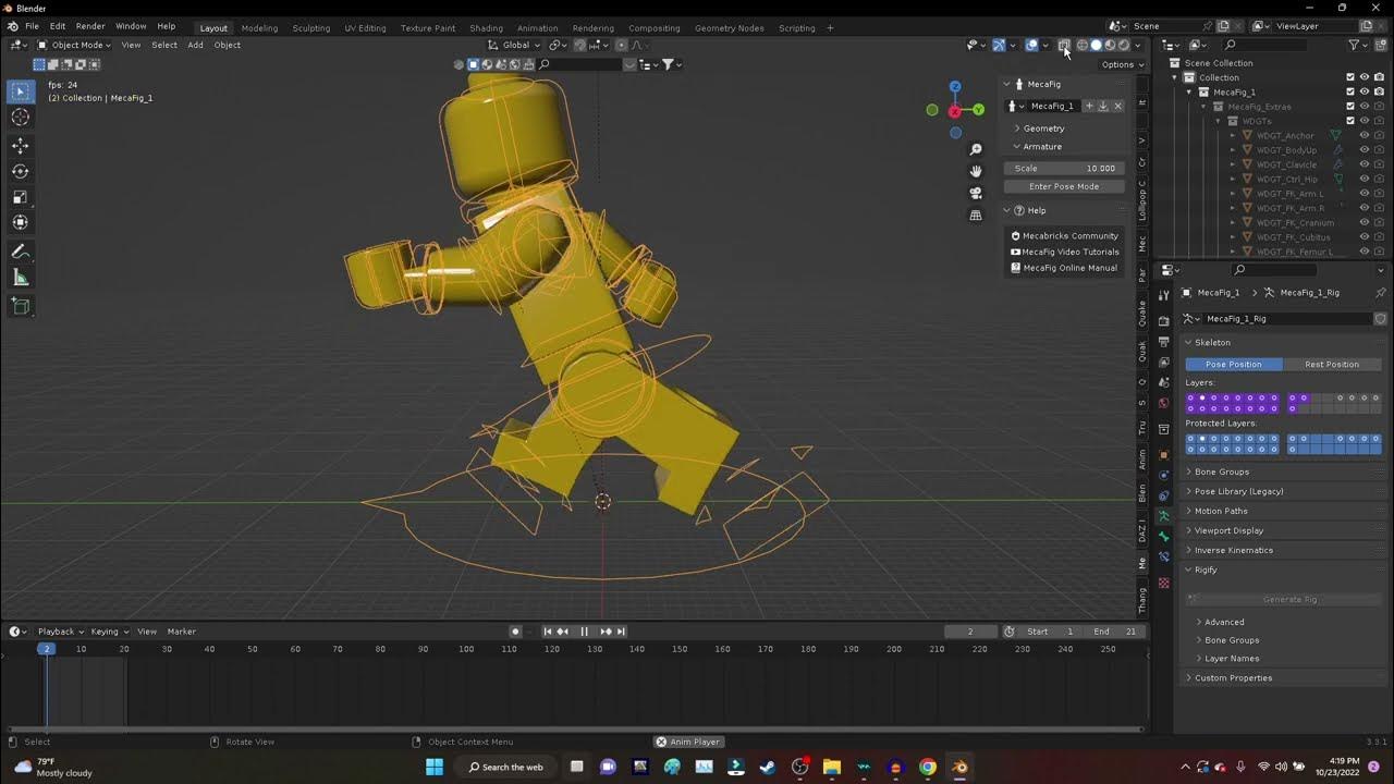 How to make a Lego Running Animation | Blender Lego Tutorial - YouTube