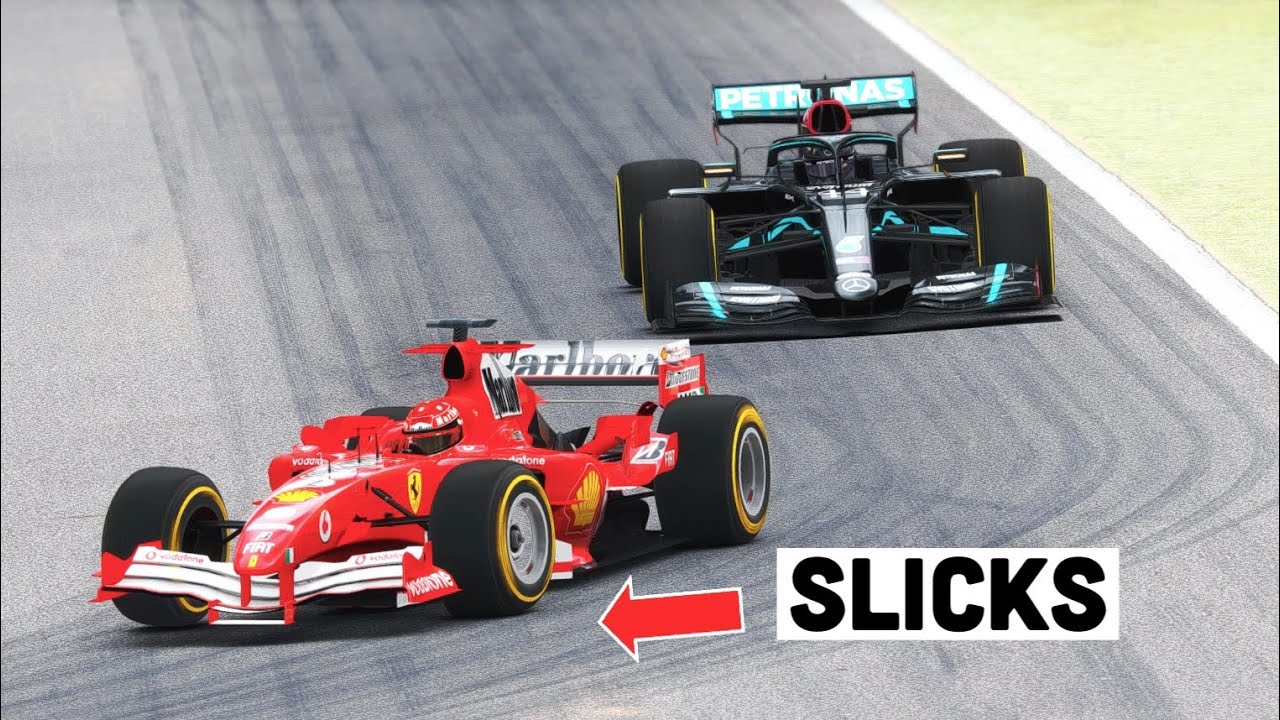 Mercedes F1 2020 vs Ferrari F1 2005 SLICKS TYRES - Spa Francorchamps ...