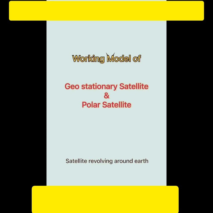 geo stationary satellite working model for science project - YouTube