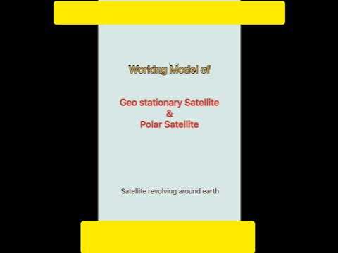 geo stationary satellite working model for science project - YouTube