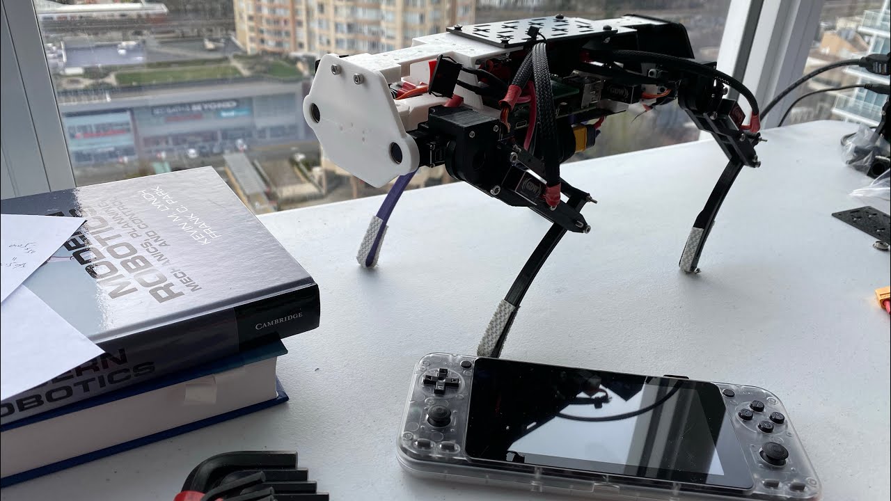 Quadruped Robot Yuki mini running around - YouTube