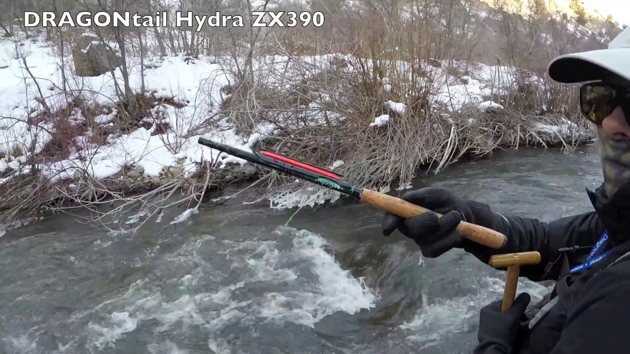 163. DRAGONtail Hydra ZX390 Tenkara rod review - on stream - YouTube