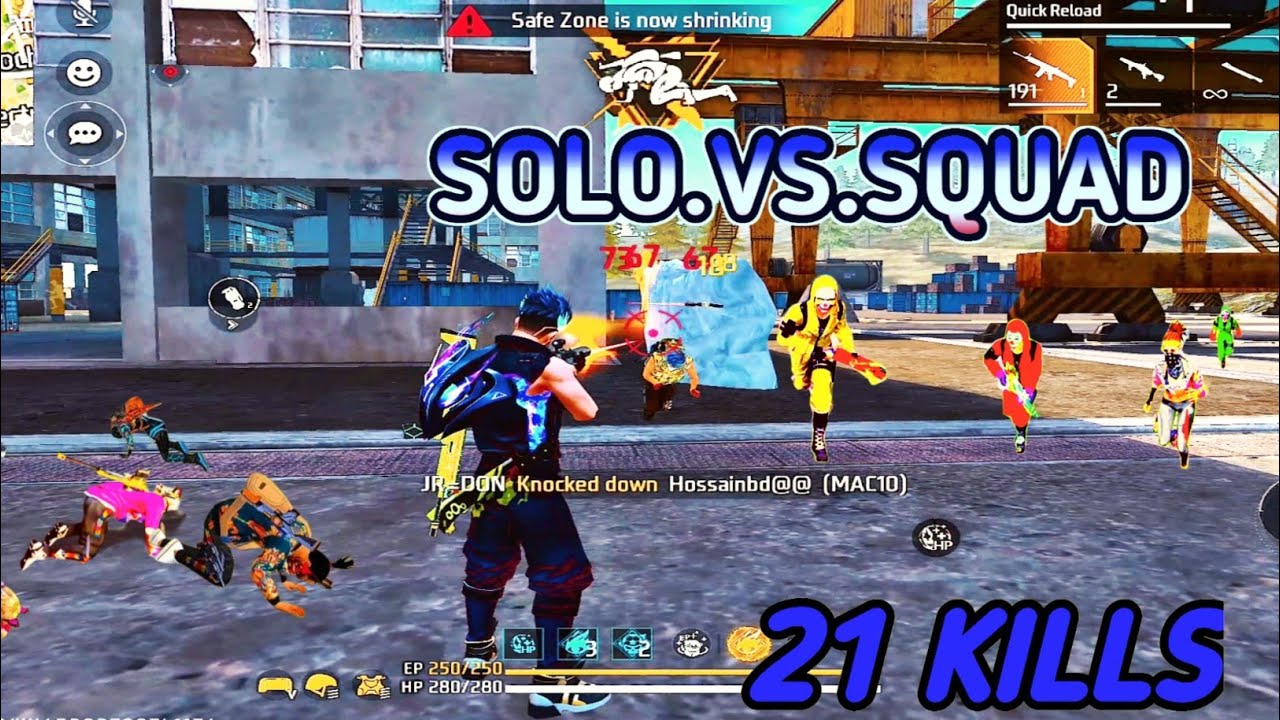 BEST SOLO VD SQUAD GAMEPLAY 21 KILLS /JR DON 444 GARENA FREE FIRE - YouTube