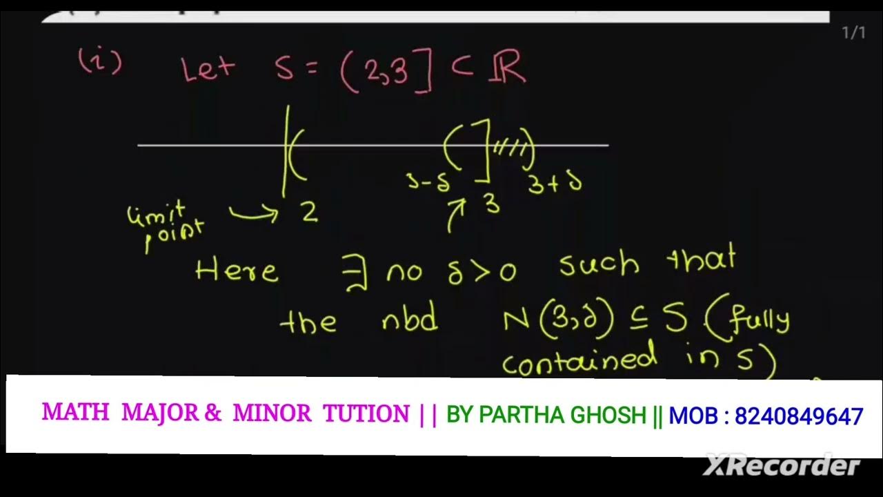 Real analysis || sets in R | S.K.MAPA ex : 3 solution (part 2)|b.sc math honours for all ...