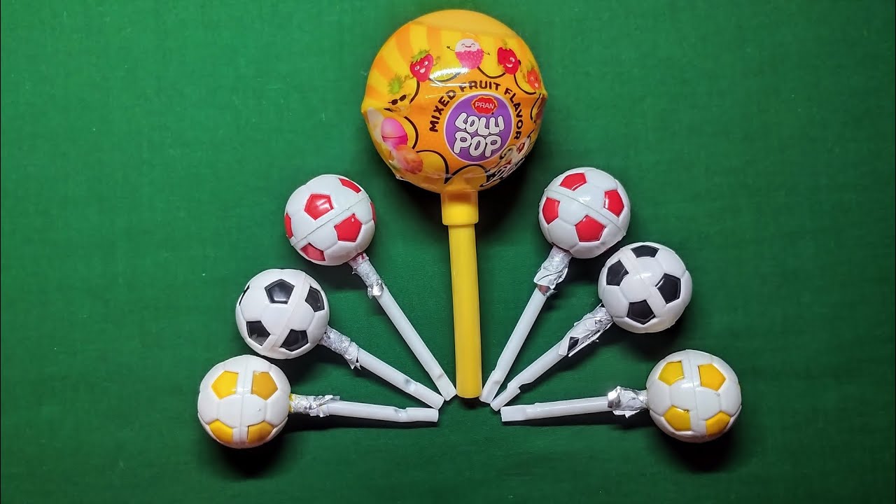 Football lollipop unpack satisfying video. - YouTube