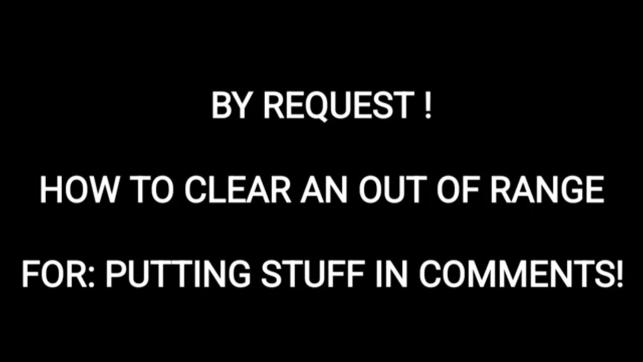 Out of Range condition - How to clear one on a Brunswick A and A2 ...