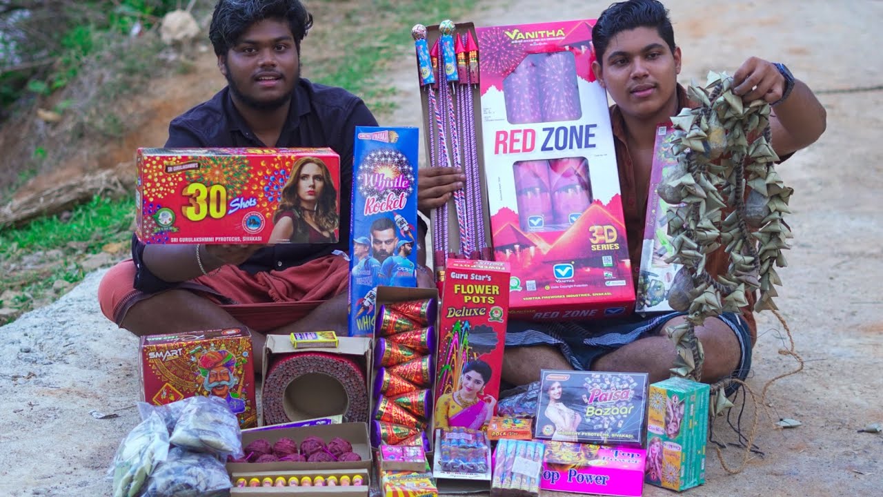 Testing Fire Crackers Worth Rs10000 | Vishu Special Firecrackers ...