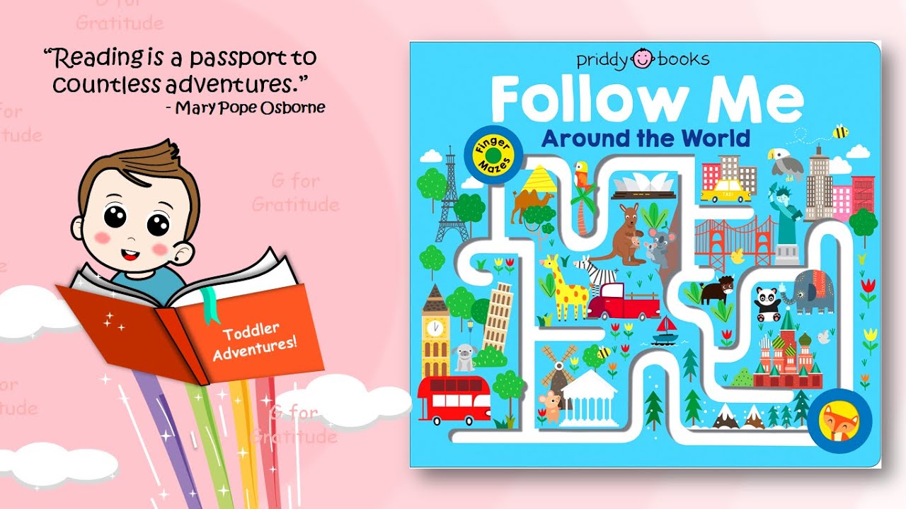 Follow me Around the world by Roger Priddy - a finger trail board book ...