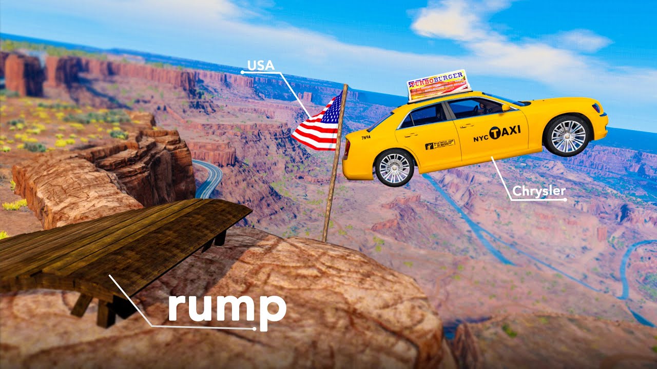 Jumping from the rump next to the American flag | BeamNG - YouTube