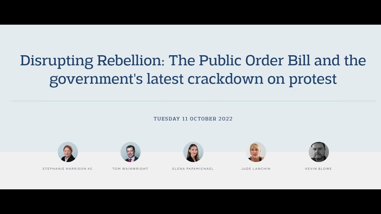Disrupting Rebellion: The Public Order Bill & government's latest ...