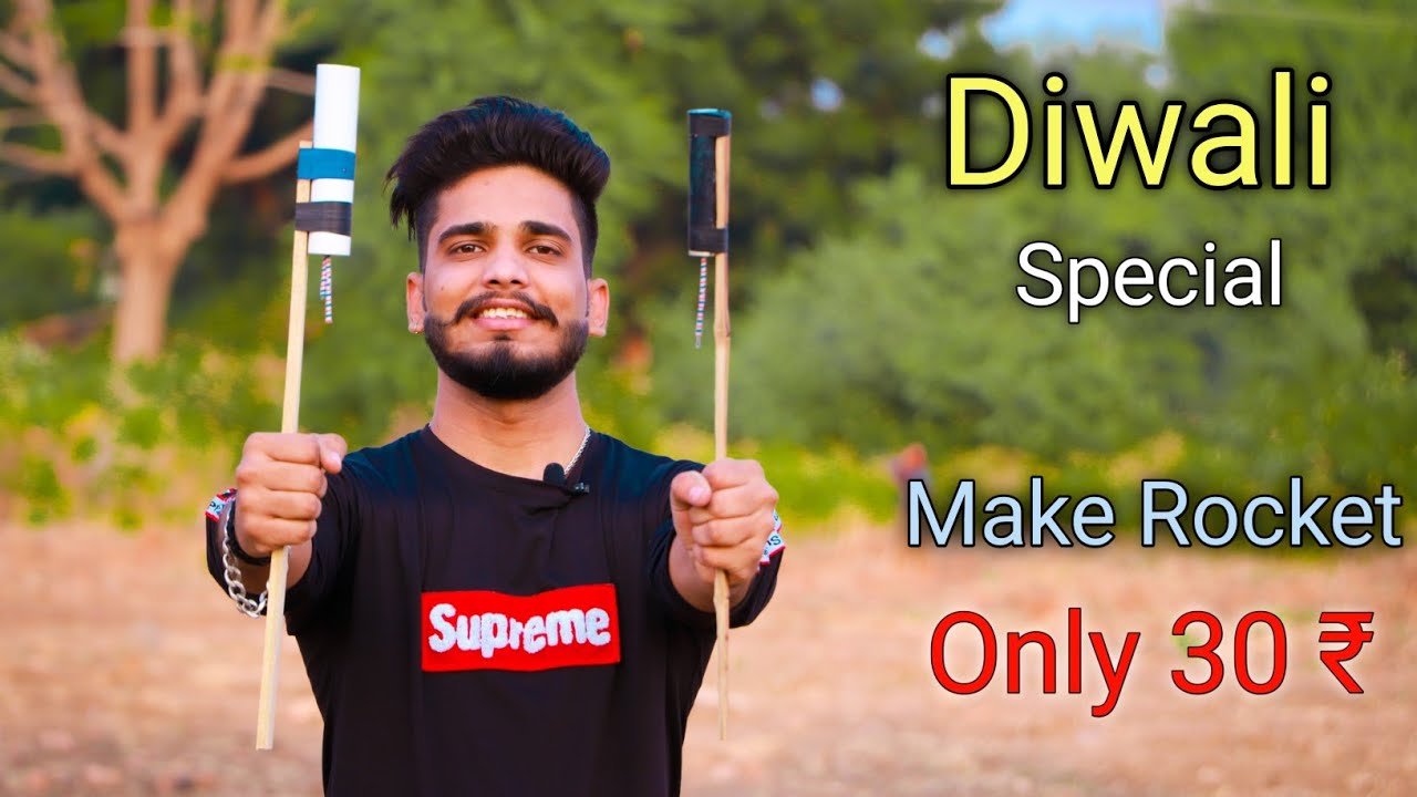 How to make Powerful Diwali Rocket at home || Rocket kese bnaye ...
