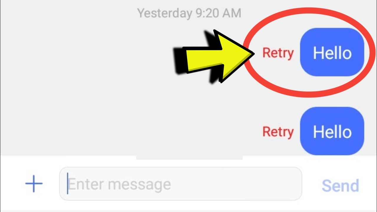 Retry Message Problem | Message Not Sent Problem Retry | Message Send ...