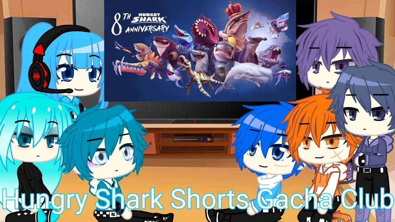Hungry Shark World All Shorts From In Gacha Club Games Watching TV ...