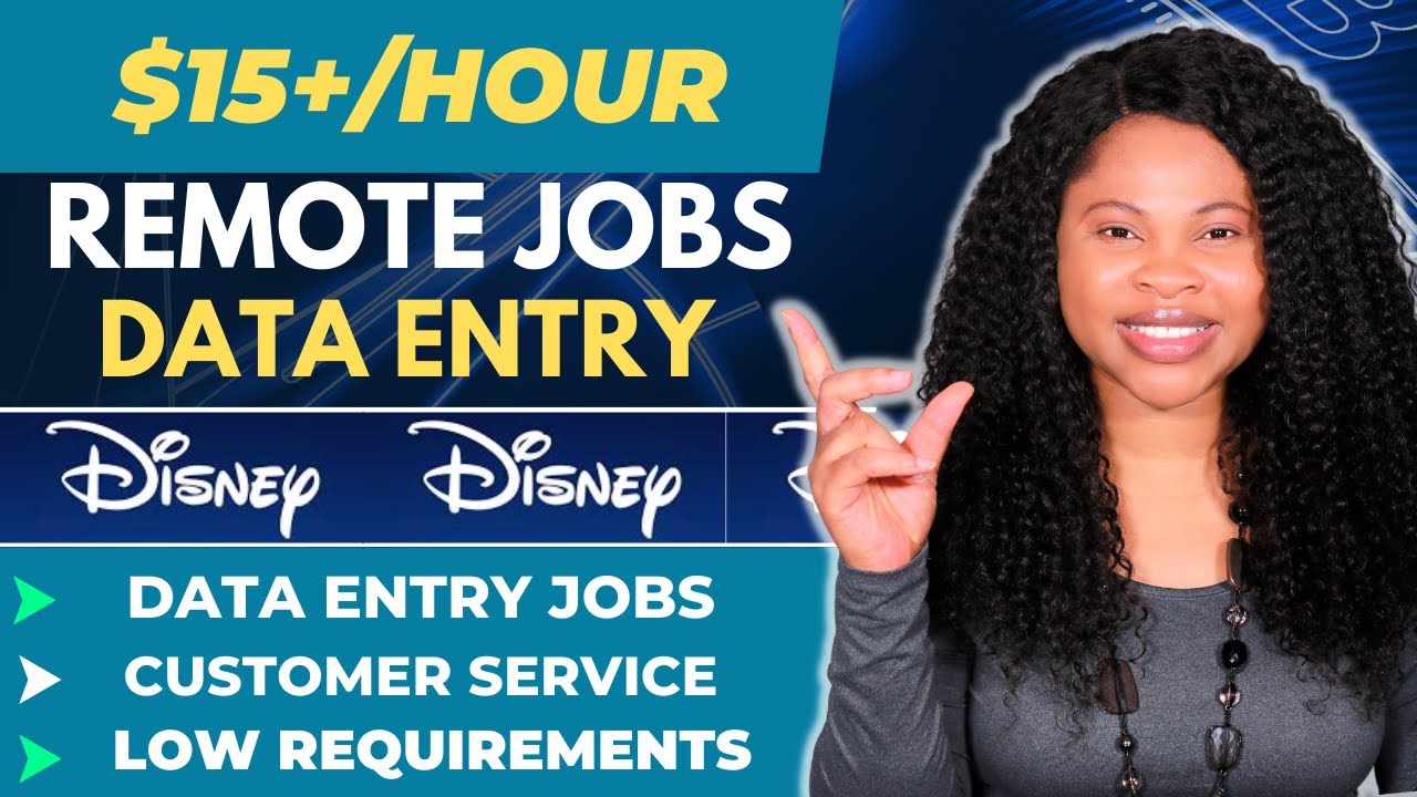 Work From Home Jobs 2024 : Disney Remote Jobs, Data Entry Jobs (Typing ...