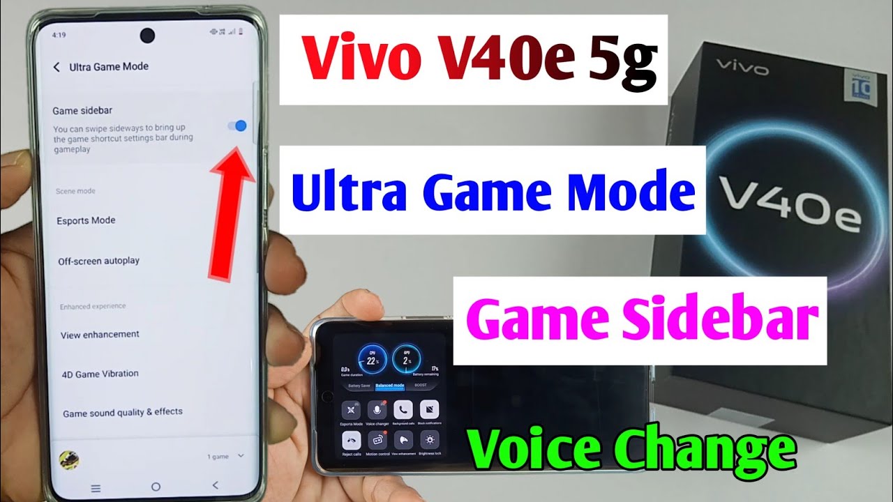 vivo v40e 5g ultra game mode setting / vivo v40e ultra game mode voice ...