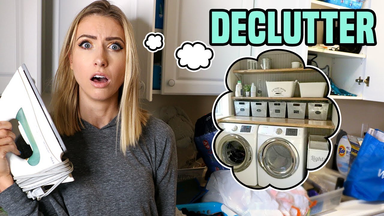 I Tried a PINTEREST LAUNDRY ROOM DECLUTTER... What ACTUALLY Worked ...