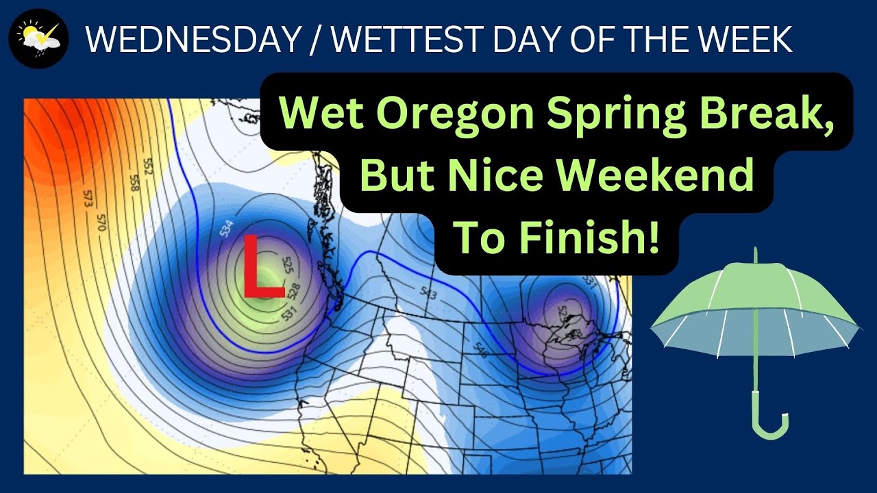 Portland Weather, Cool wet pattern continues this week. - YouTube