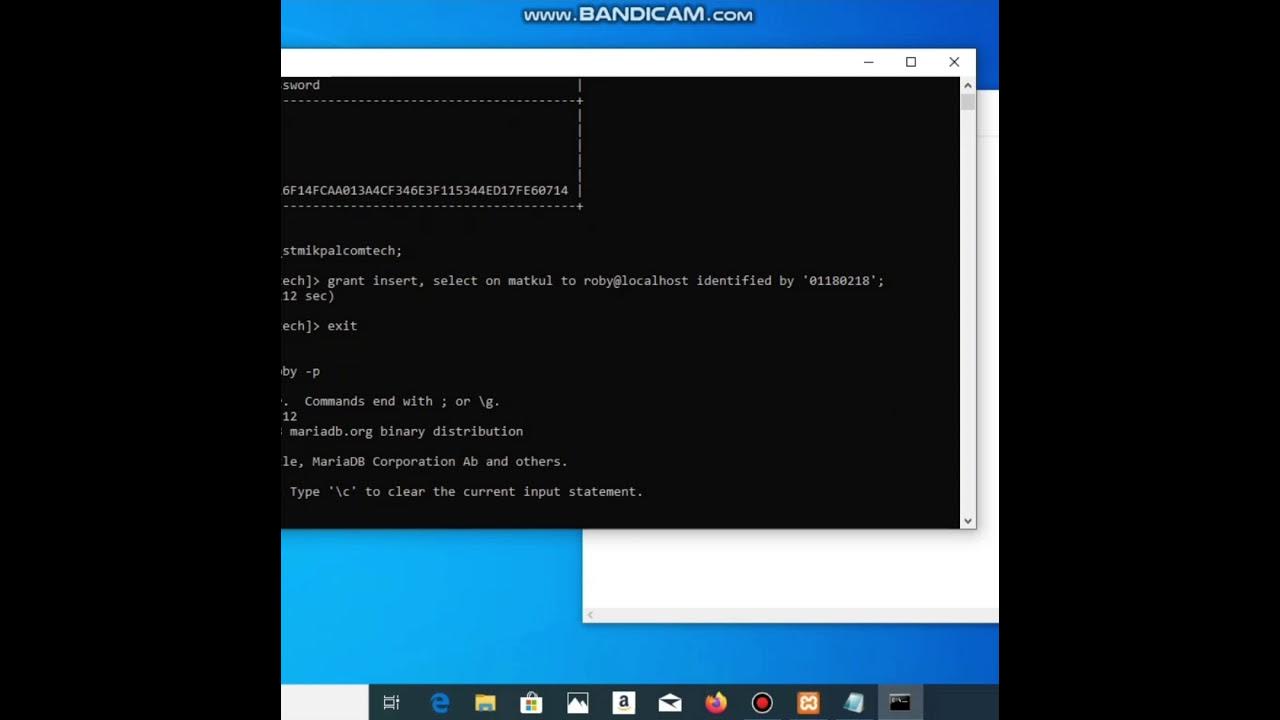 Cara Membuat Hak Akses Di MYSQL dengan Command prompt (CMD) - YouTube