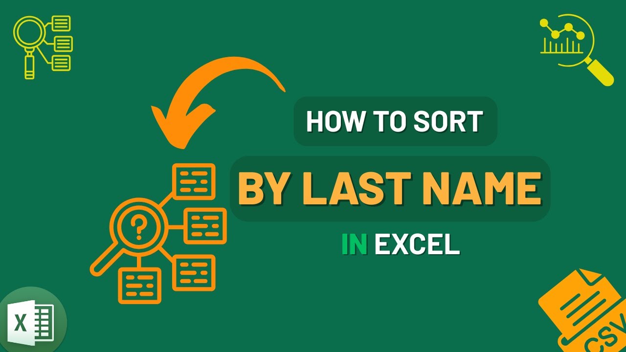 How to Sort by Last Name in Excel - YouTube