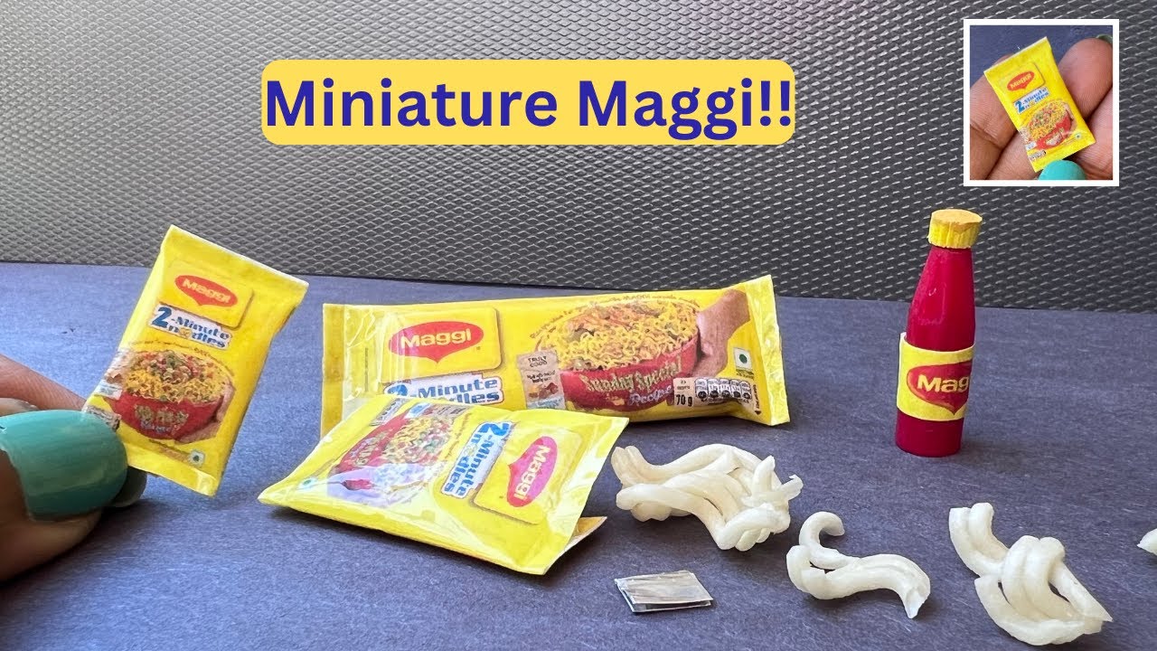 DIY Miniature Maggi Noodles & Maggi Sause | Step by Step Tutorial | No ...