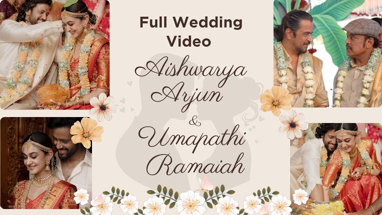 Arjun Daughter Aishwarya Arjun and Umapathy Ramaiah Wedding Video ️ ...