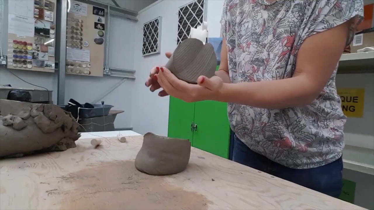 Clay Wedging Demonstration - Rams head wedging - YouTube