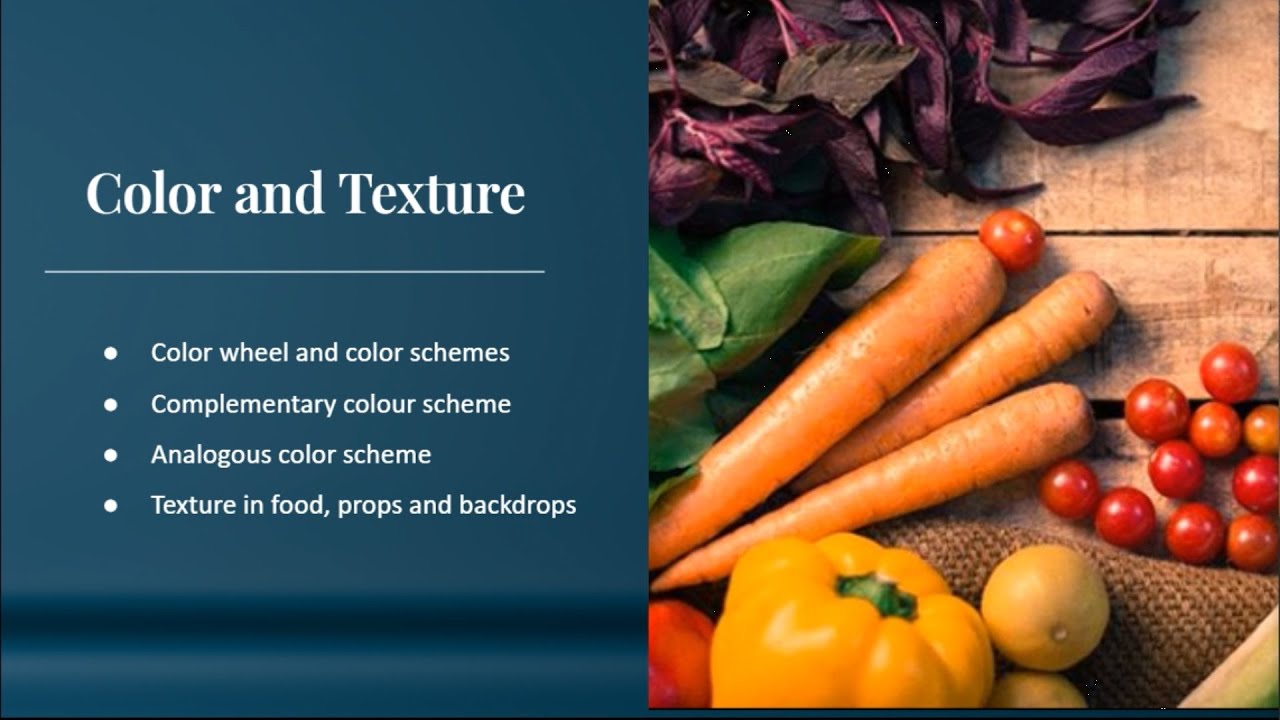Basics of Food Photography - Part 2 - Colors and Texture - YouTube