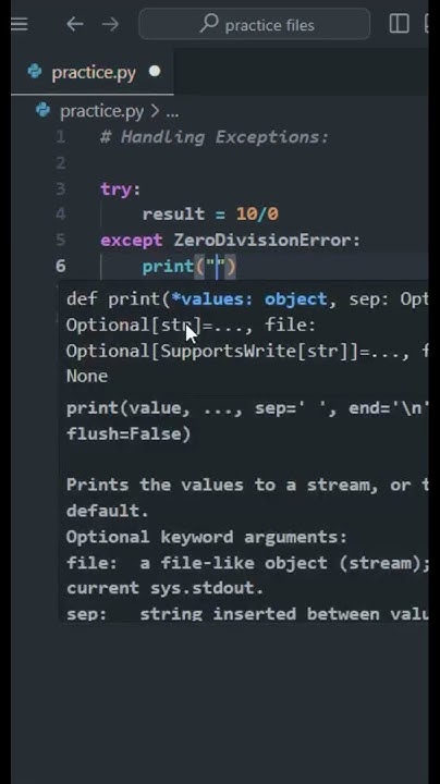 Handling Exceptions Python Pythonprogrammingcodinglearnpython Pythonforbeginners Youtube