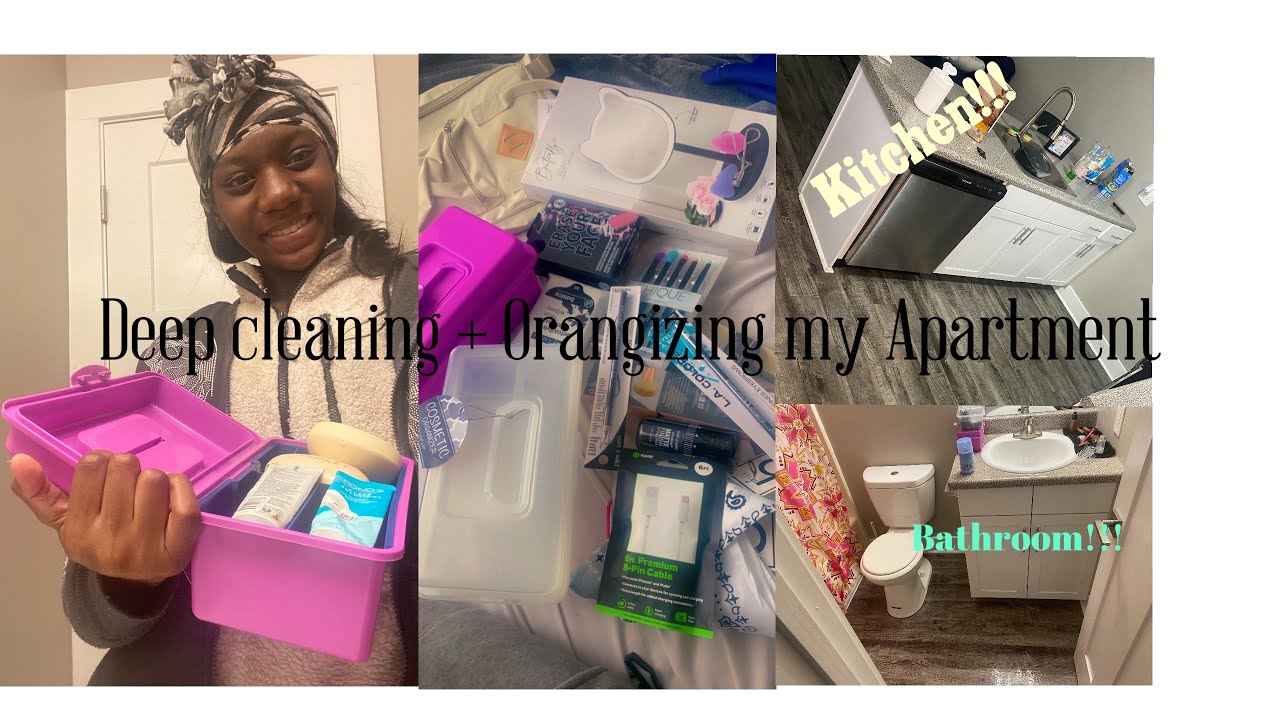 deep cleaning my Entire apartment *satisfying clean with me* | Bathroom ...