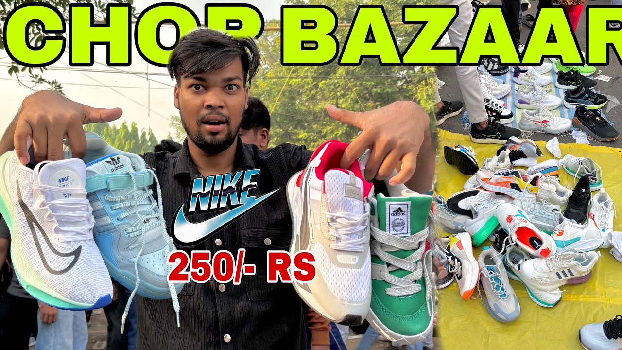 Chor Bazaar Dehli Shoes Market | Cheap Branded Shoes Nike, Jordan ...