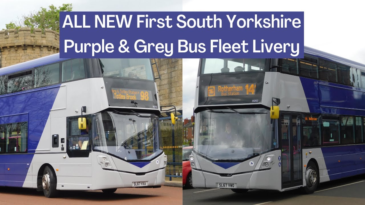 ALL NEW First Sheffield Purple & Grey Bus Fleet Livery | First South ...