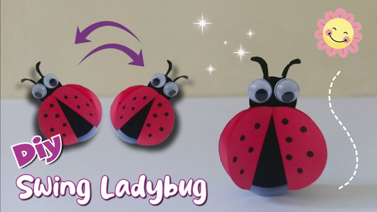 DIY Swing Ladybug From Bottle Cap | DIY Kumbang Kepik dari Tutup Botol ...