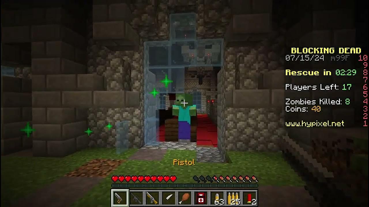 Blocking Dead Will I be able to survive? Hypixel MİNECRAFT - YouTube