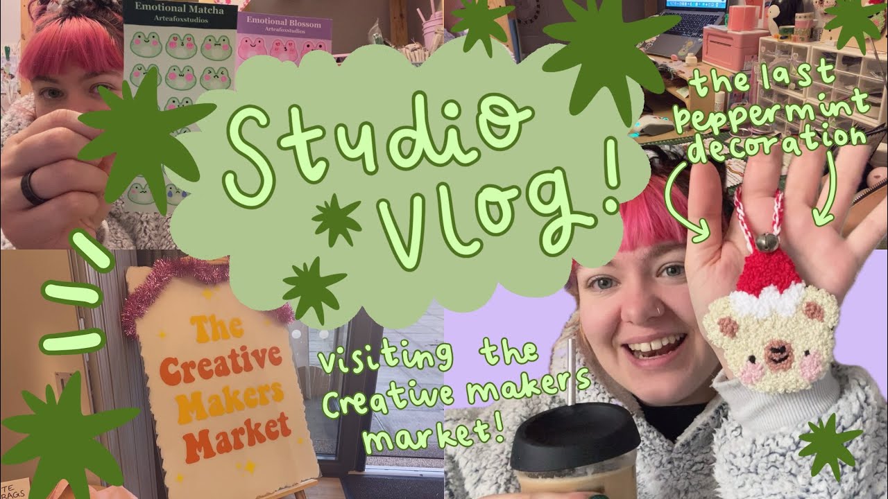 Studio VLOG| 💚The Creative Makers Market, new stickers, selling the last Peppermint dec 💚 - YouTube