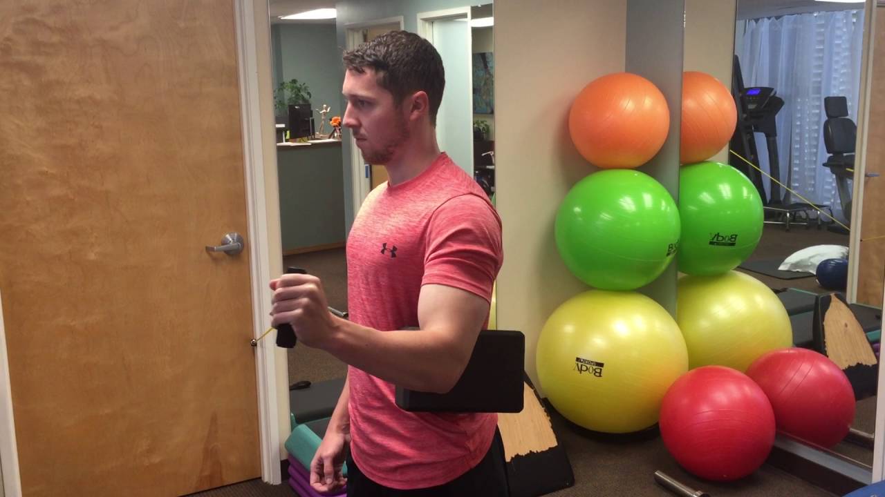 Shoulder External Rotation: 30/30/30 position with yoga block - side ...