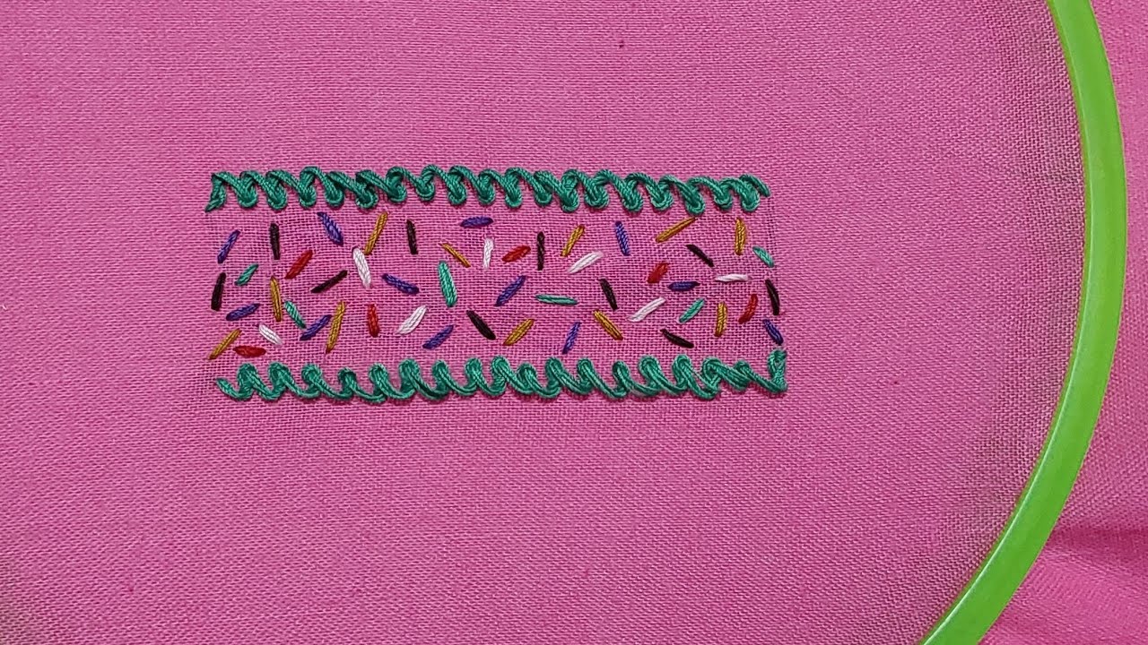 Beautiful Border Hand Embroidery Design for Beginners/New Handwork ...