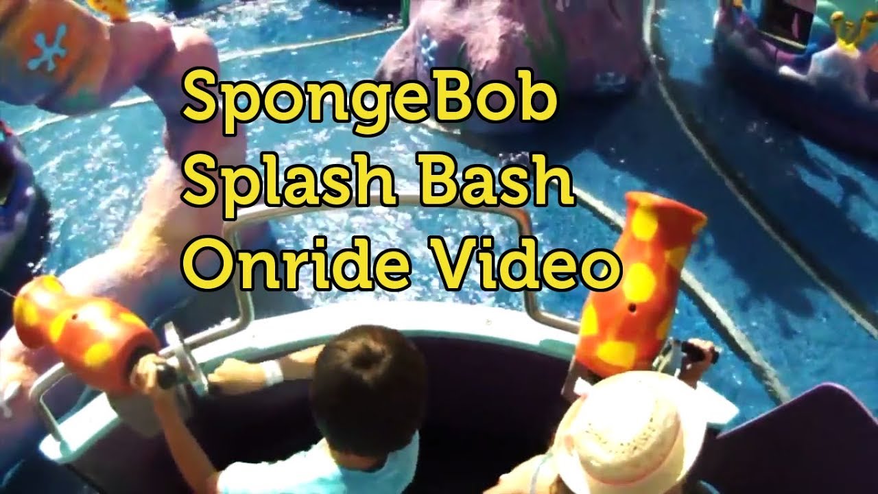 Blackpool Pleasure Beachs SpongeBob Splash Bash Onridevideo - YouTube