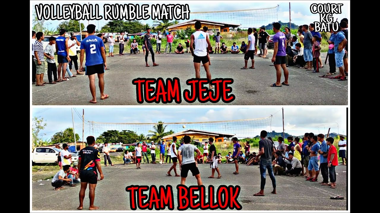 Volleyball Rumble Match, Team BELLOK 🆚 Team JEJE/RAFI, Court kampung ...
