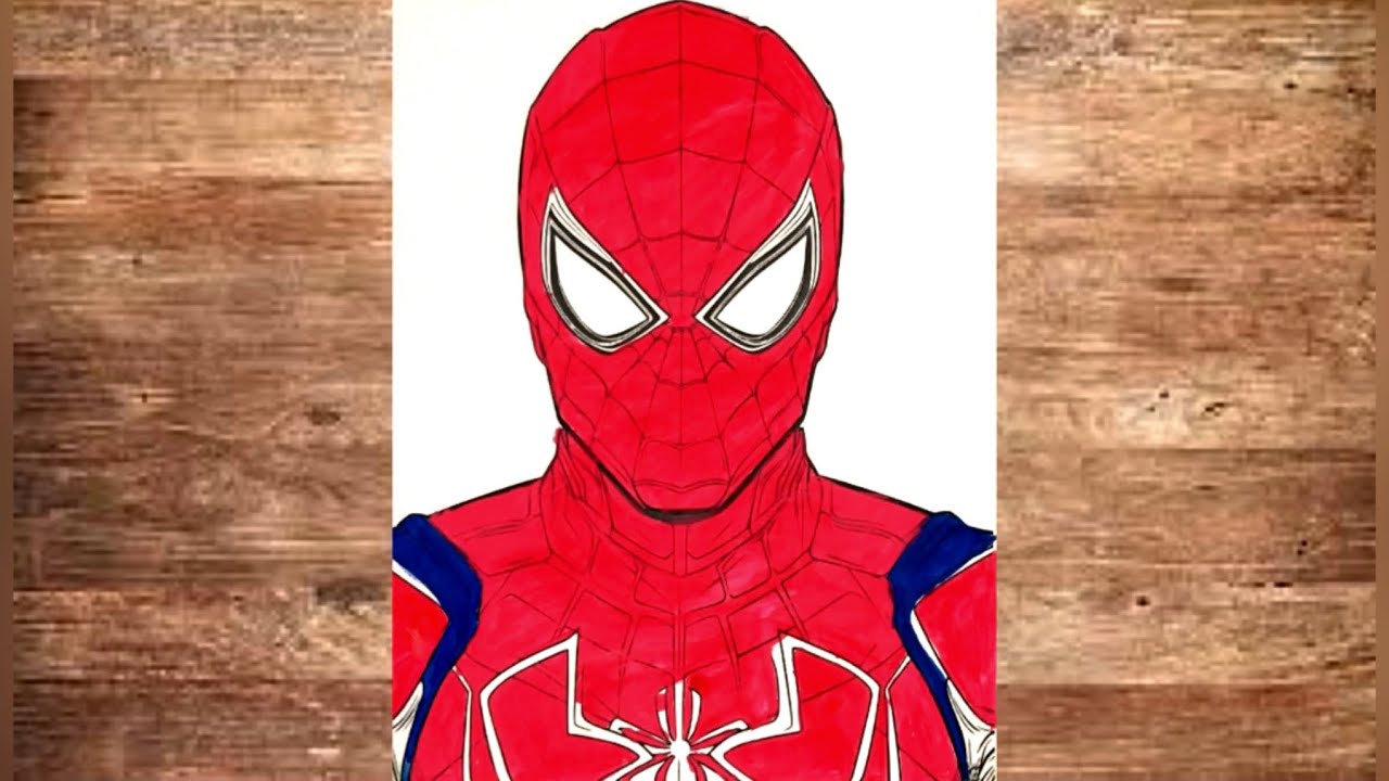 How to draw Spiderman easily. Step by step drawing of Spiderman ...