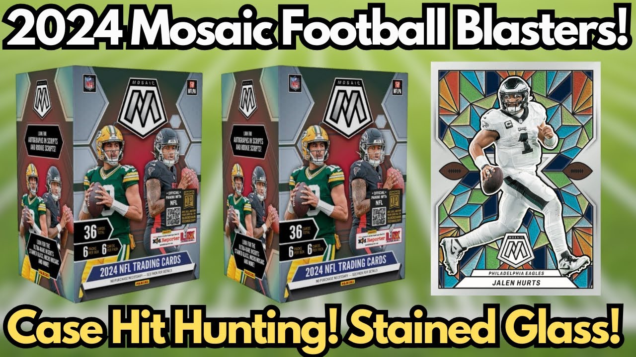 Case Hit Hunting! 2024 Panini Mosaic Football Blaster Box! x2!! - YouTube
