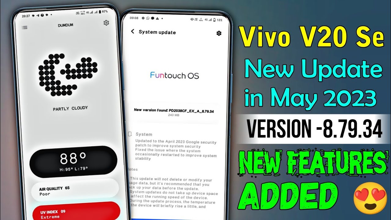 Vivo V20se New Update in May 2023 | Vivo V20se New Features Update|Vivo ...