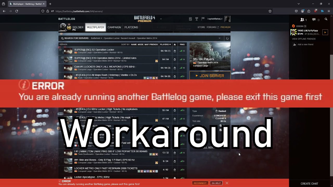 [95] (ENG) "You are already running another Battlelog game" - BF3 / BF4 ...
