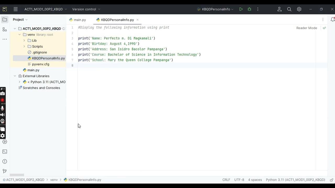 ACTIVITY 1.1 – A BASIC PYTHON PROGRAM - YouTube