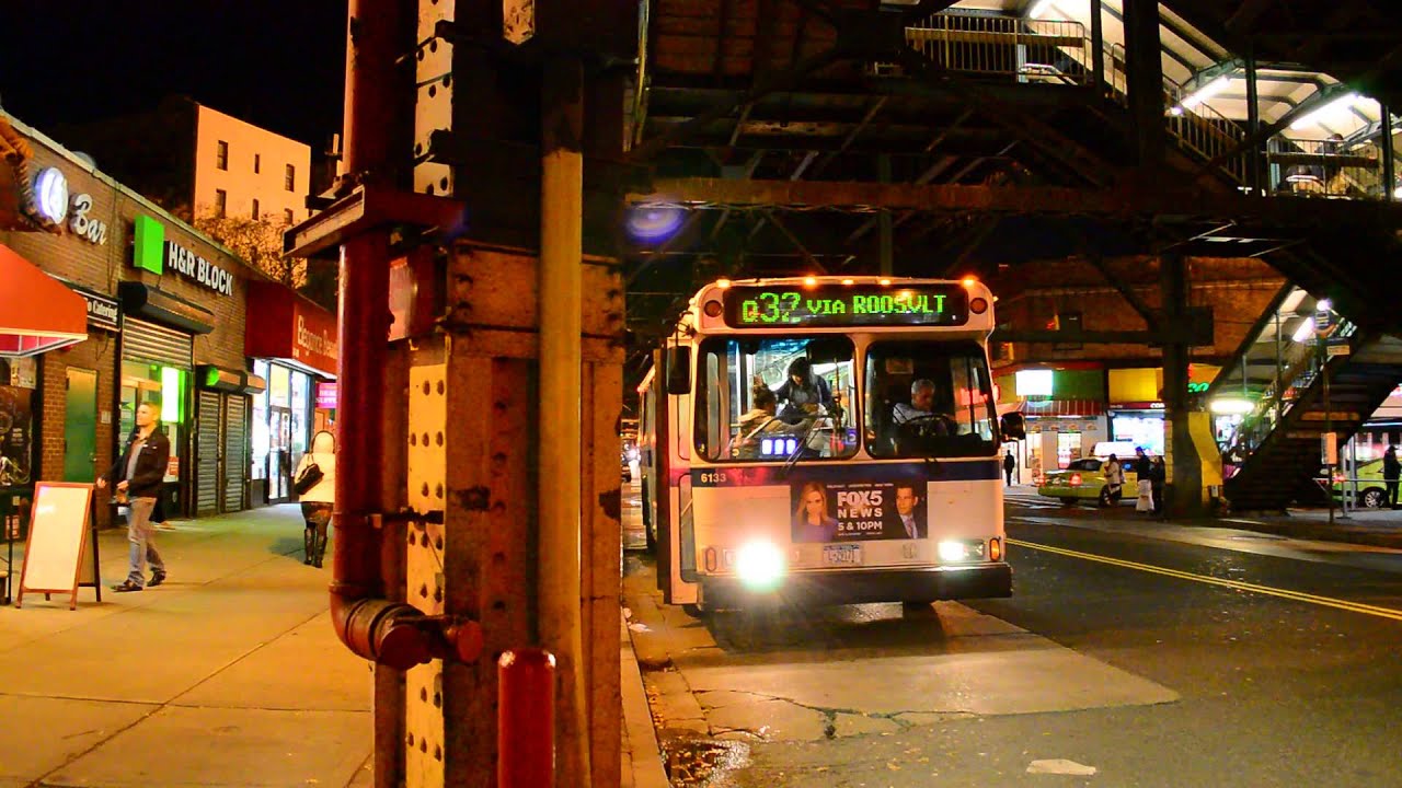 MTA New York City Bus 1999 Orion V 6133 On The Q32 @ Roosevelt Avenue ...
