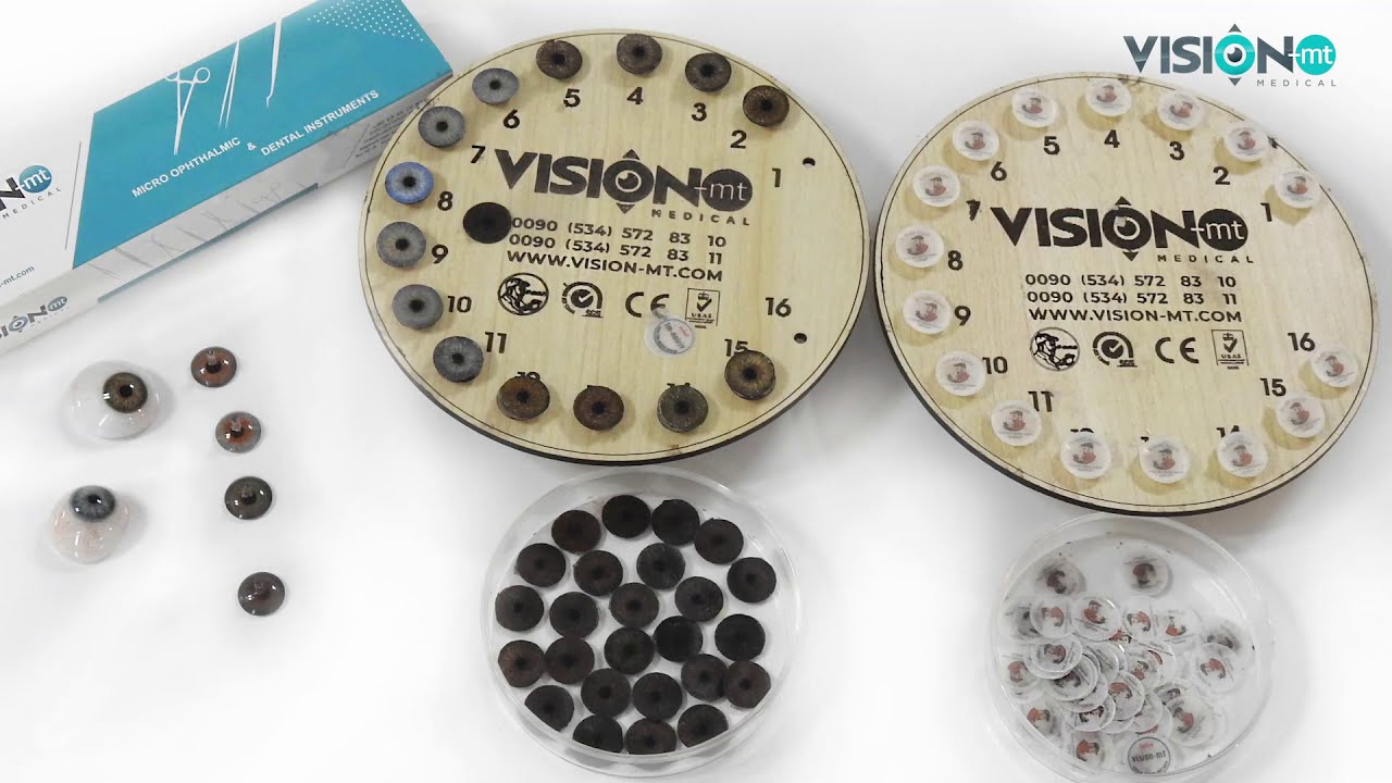 كيف تصنع قزحيات فيجين ميدكال How making Vision Medical Iris buttons - YouTube