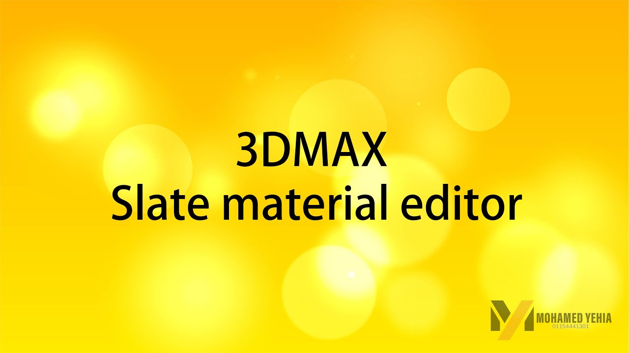 3dmax slate material editor mode - YouTube